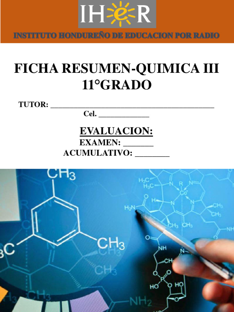 Ficha Resumen-Quimica Iii - 11°grado | PDF | Alcano | Reacciones químicas