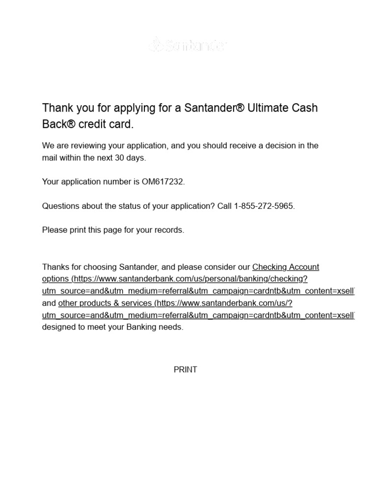 Santander Bank - Apply Online | PDF | Finance & Money Management