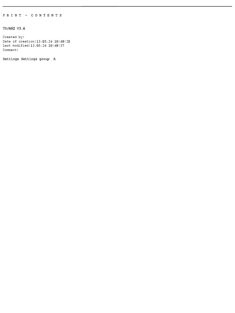 Siemens 7SJ602 Setting | PDF | Electricity | Electronics