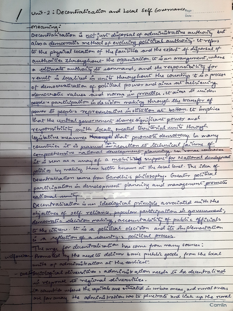 Decentralization and Local Self Government | PDF