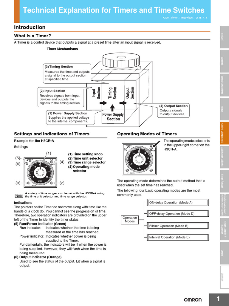 Timer and Time Switch Guide | PDF | Power Supply | Relay