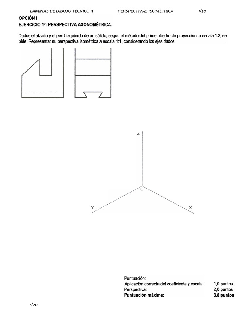 Láminas de Perspectiva Isométrica | PDF | Perspectiva (Gráfica) | Gráficos de computadora 3 D