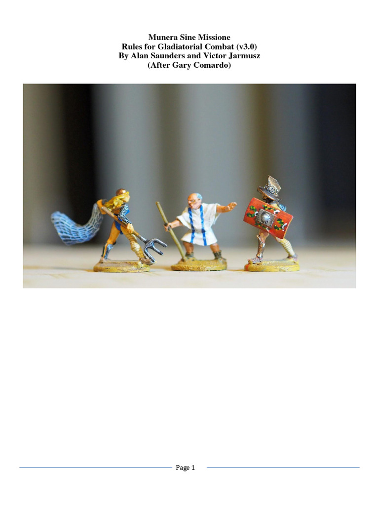 Gladiatorial Combat Rules Overview | PDF | Gladiator | Gladiatorial Combat