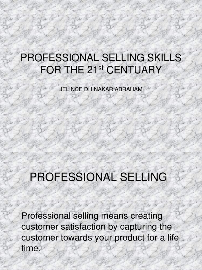 Professional Selling Skills | PDF | Law