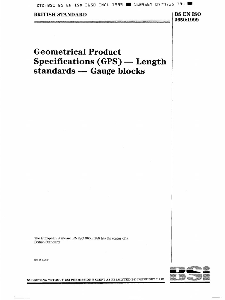 EN ISO 3650-1998 - en | PDF | International Organization For ...