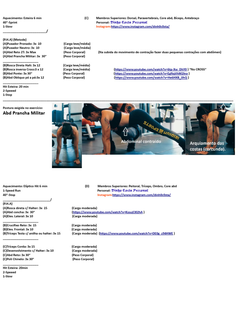 Treino Luana Superiores | PDF