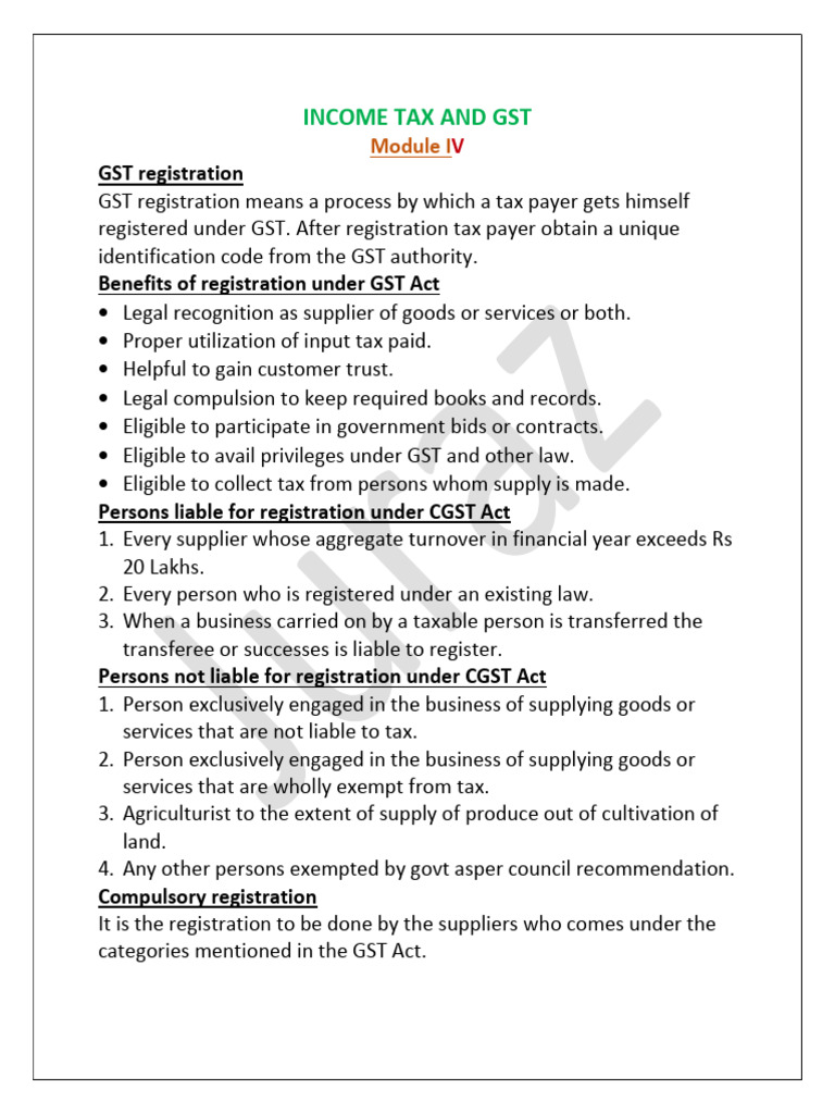 GST Registration and Compliance Guide | PDF | Invoice | Value Added Tax