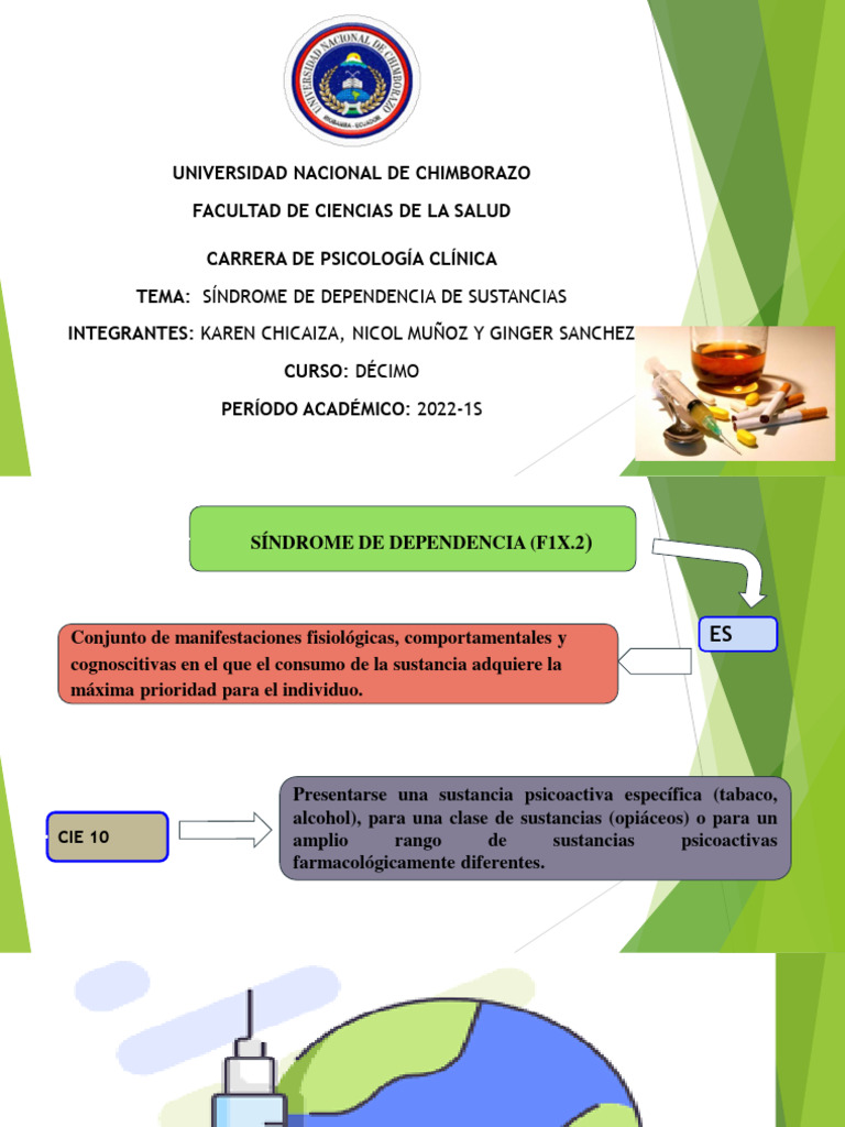Expo Sindrome De Dependencia Pdf La Dependencia De Sustancias