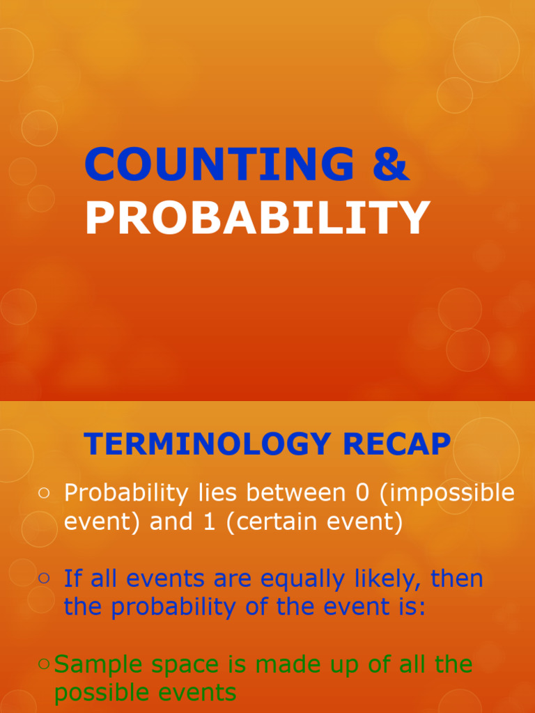 Probability & Counting Basics | PDF | Probability