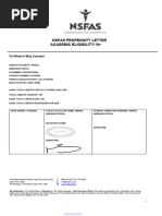 NSFAS Propensity Letter for Appeals | PDF