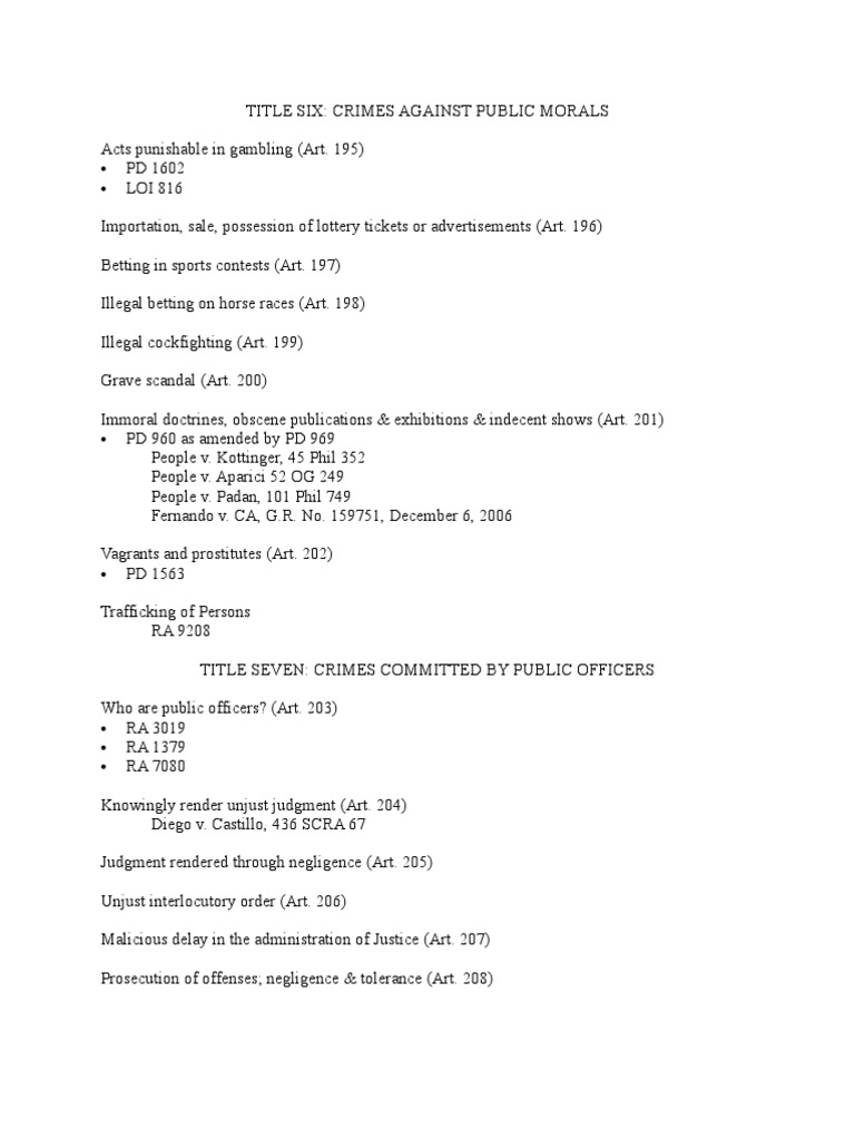 RPC, Title 6 & 7 | PDF | Crime & Violence | Crime Thriller