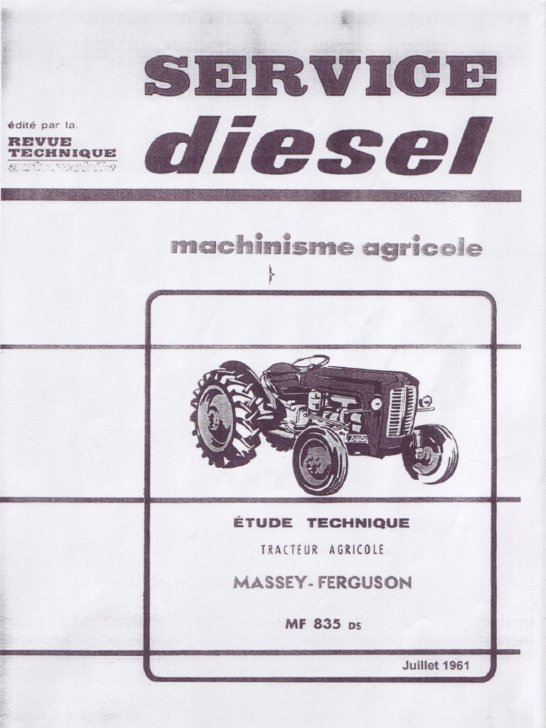 MF 835 Revue Technique | PDF