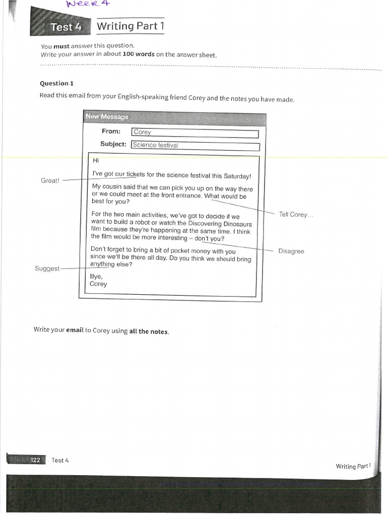 B1 Writing Task Week 4 | PDF