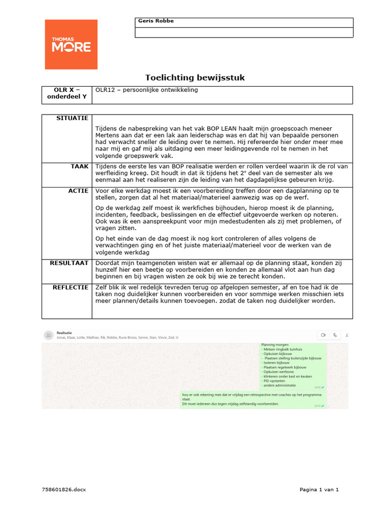 Bws 2 Persoonlijke Ontwikkeling | PDF