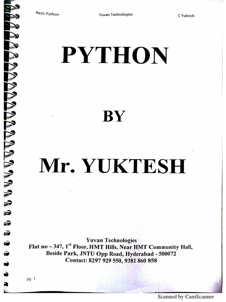 Python - Ibm (Mr. C Yuktesh) | PDF