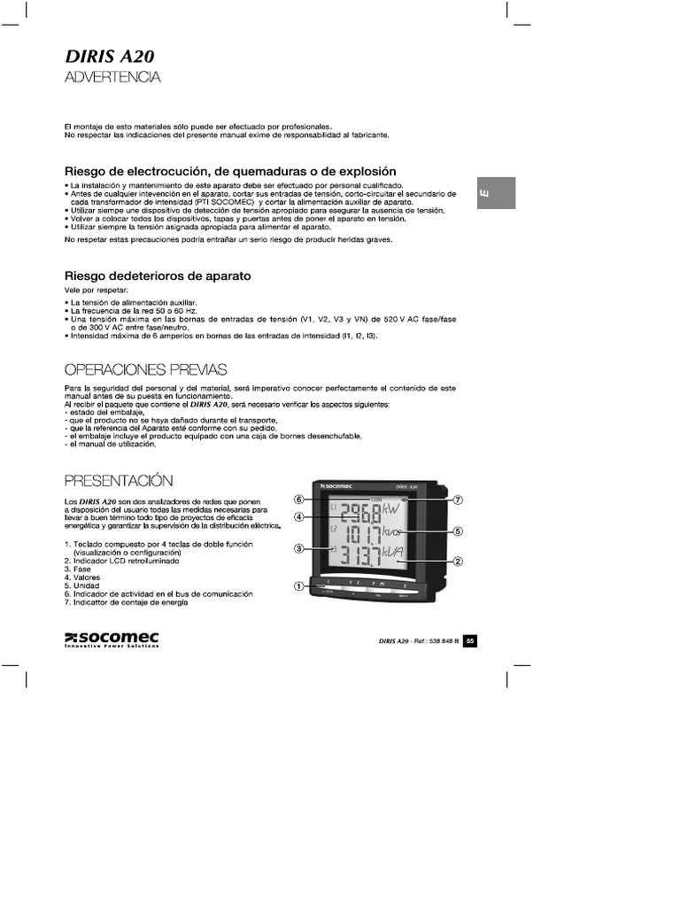Diris A20 Manual ES | PDF