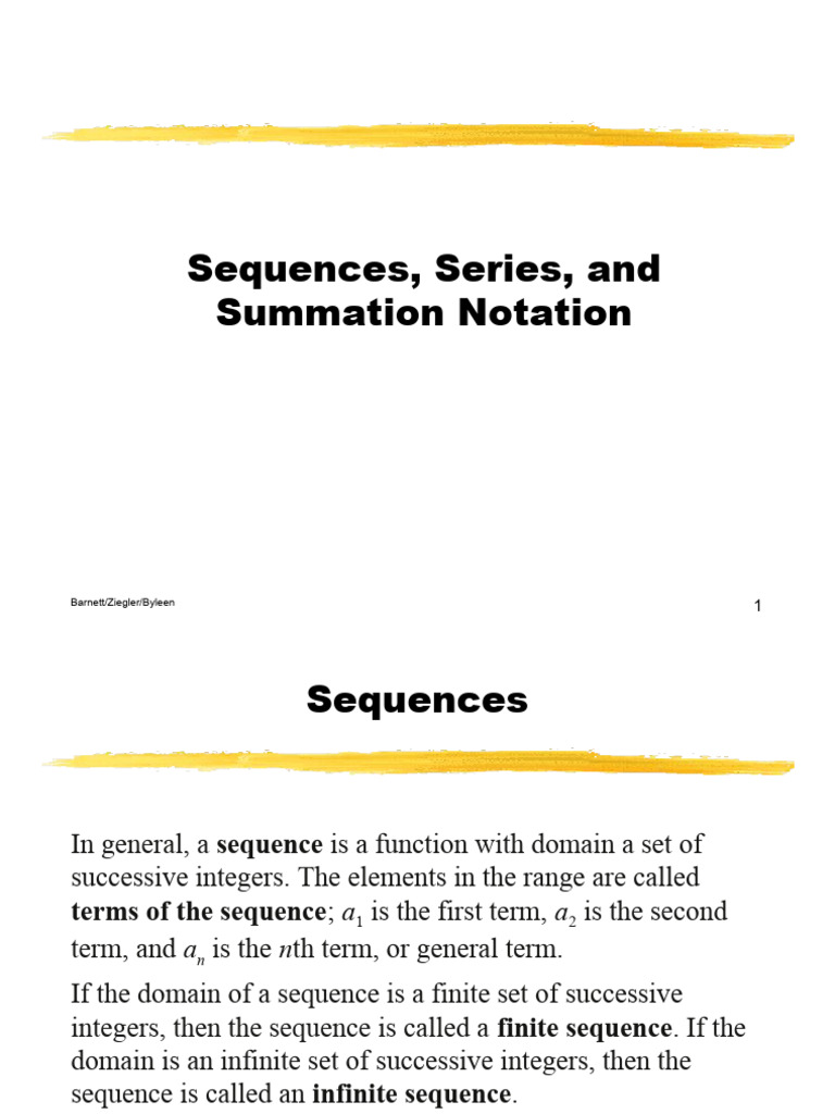 Series | PDF | Sequence | Summation