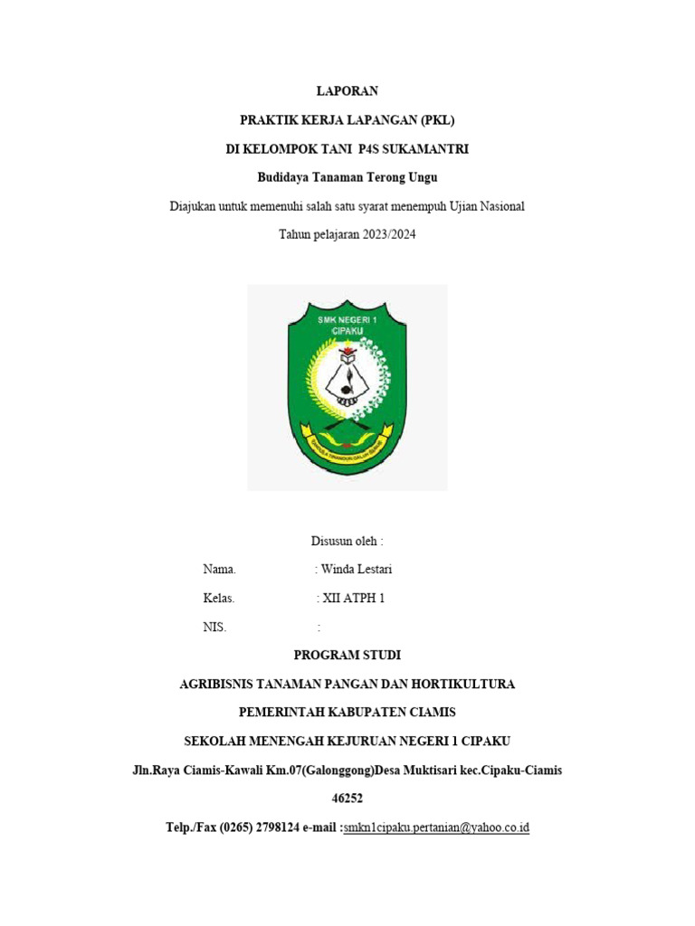 LAPORAN-WPS Office (19) Winda Lestari | PDF | Sains & Matematika