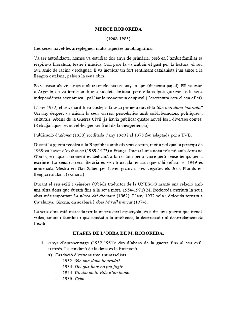 Mercè Rodoreda | PDF