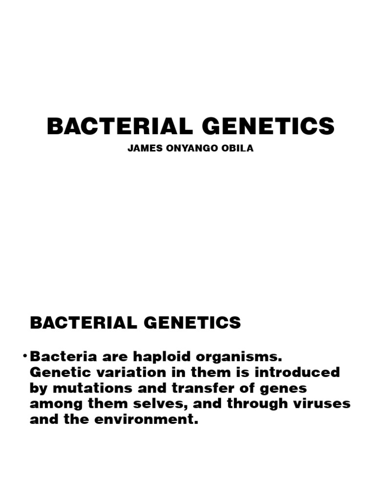 Understanding Bacterial Genetics And Gene Transfer Pdf Transformation Genetics Bacteriophage