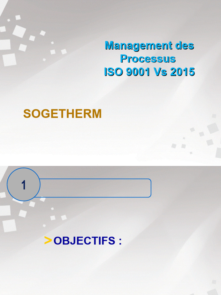 Module Management des Processus | PDF | Système de management de la qualité | Business