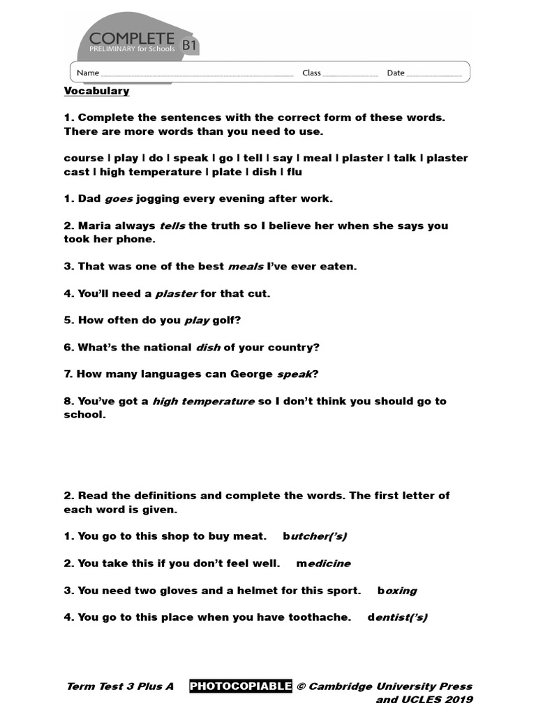 PFS-TT-3P - Answer Key | PDF