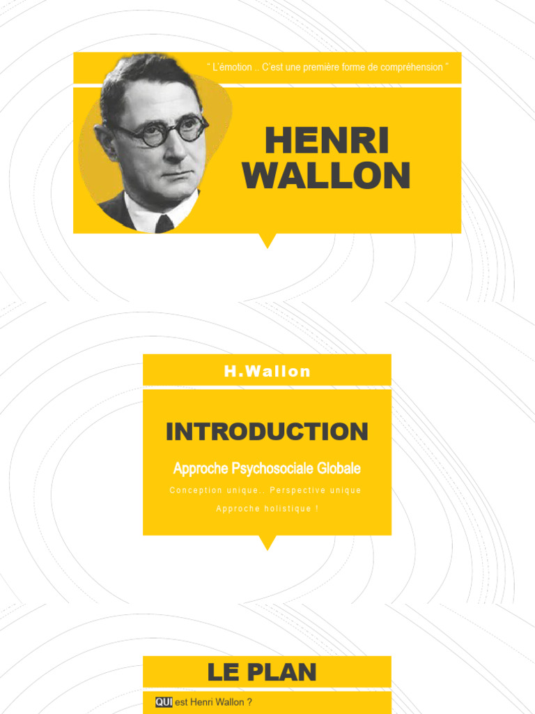 Exposé Henri Wallon | PDF | Pédagogie | Psychologie
