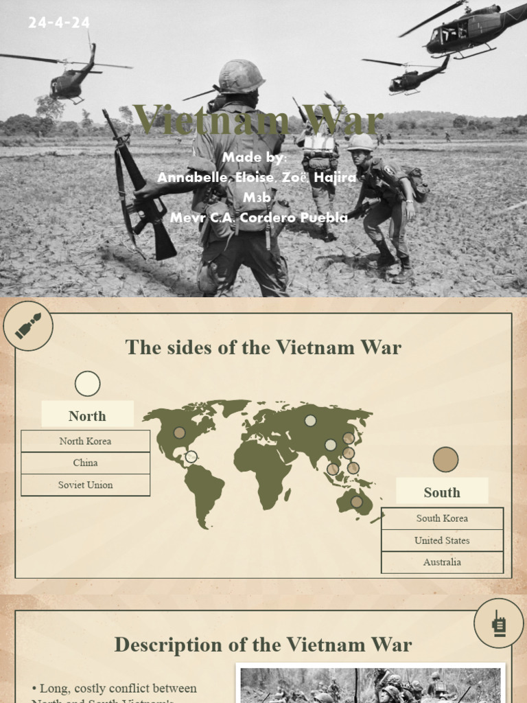 Vietnam War - History - 12th Grade by Slidesgo | PDF | Vietnam War ...