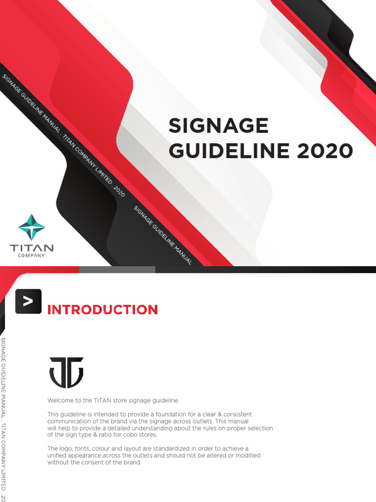 Titan Store Signage Guidelines 2020 | PDF | Typefaces | Design
