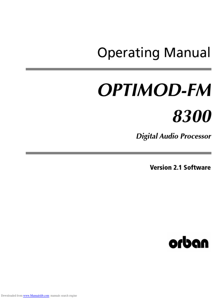 Optimodfm 8300 | PDF | Electrostatic Discharge | Computer Network