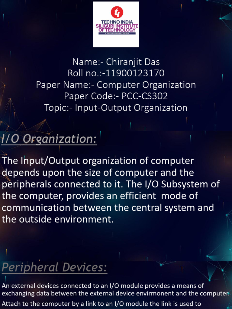 Chiranjit Das 11900123170 Co | PDF | Input/Output | Central Processing Unit