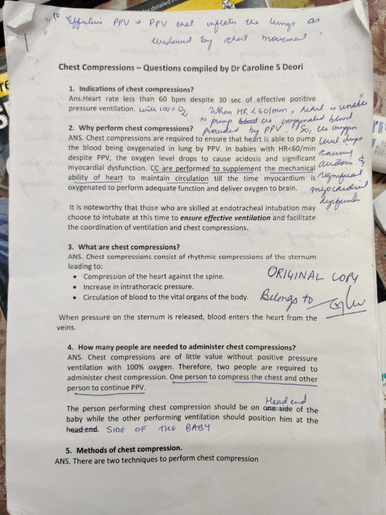 Chest Compressions Pdf Cardiopulmonary Resuscitation Respiratory