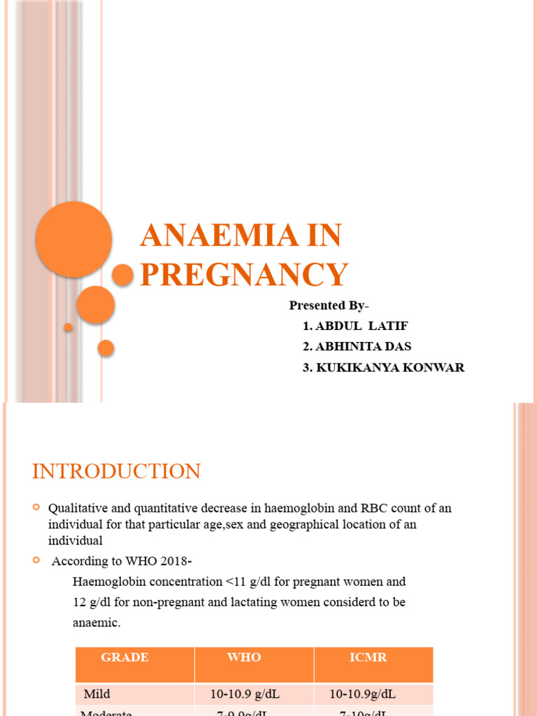 Anemia in Preg | PDF | Anemia | Clinical Pathology