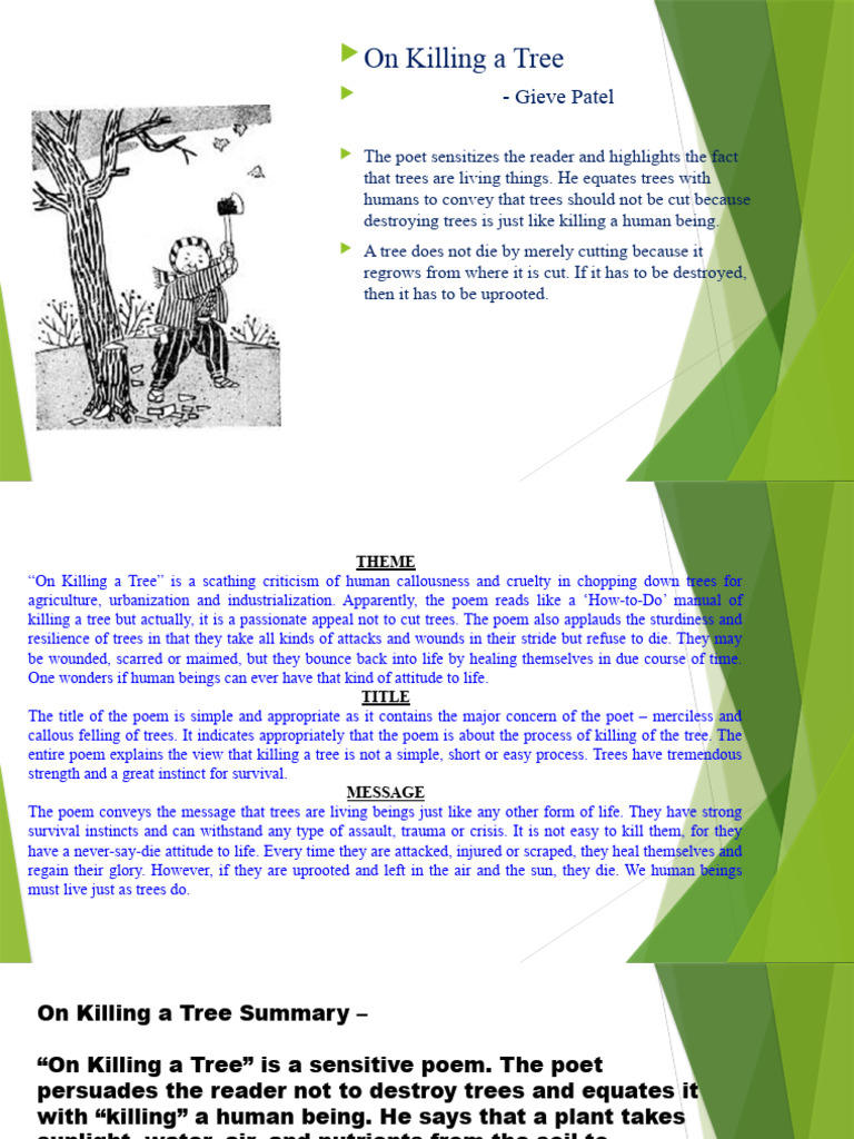 On Killing A Tree | PDF | Trees | Soil