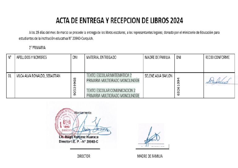 2 Acta de Libro | PDF