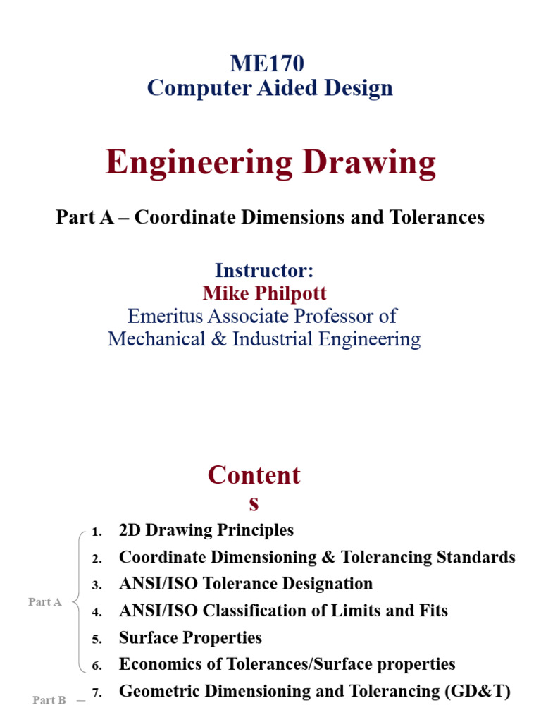Engineering Drawing Notes A Fa2019 | PDF | Engineering Tolerance | Screw