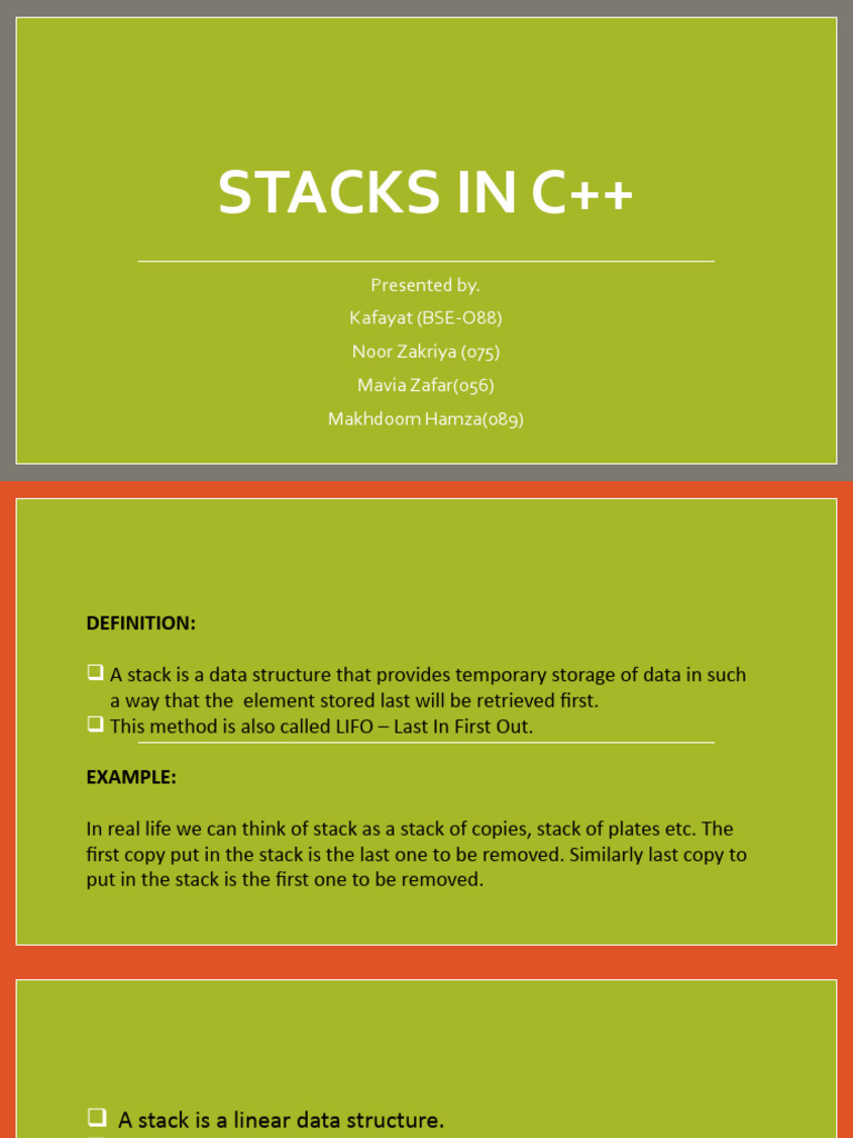 Stacks Presentation PF | PDF | Computer Data | Data Management