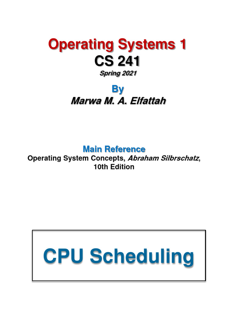 06 Cpu Scheduling Pdf Scheduling Computing Multi Core Processor 