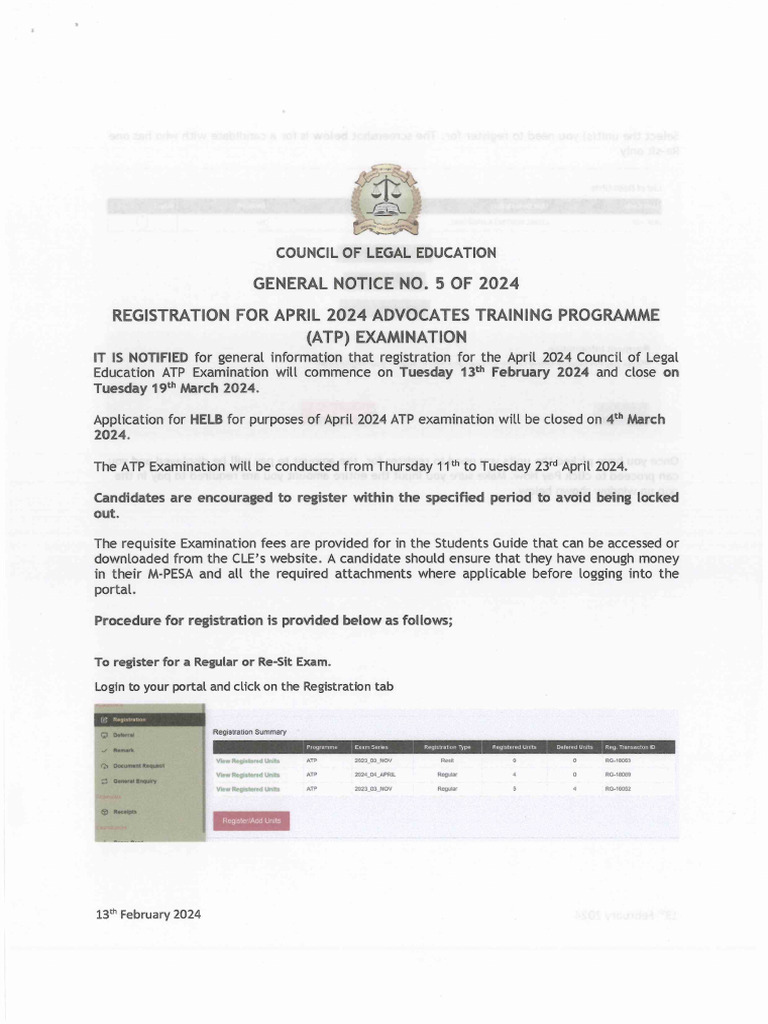 General Notice No. 5 of 2024 | PDF