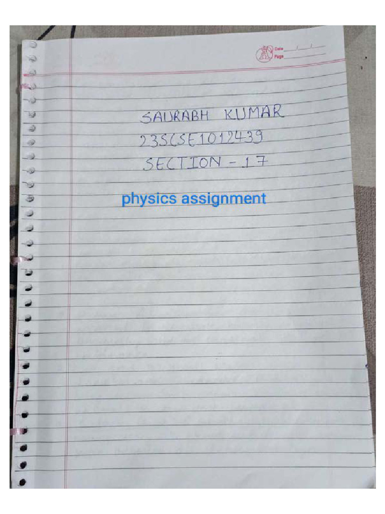 Physics Assignment-Compressed - Compressed-Compressed | PDF