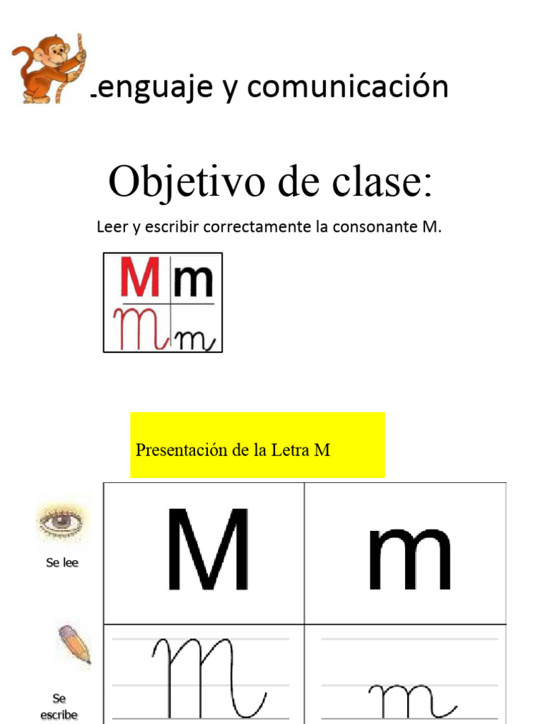 Aprende a Leer y Escribir la Letra M | PDF | Artes del Lenguaje y ...
