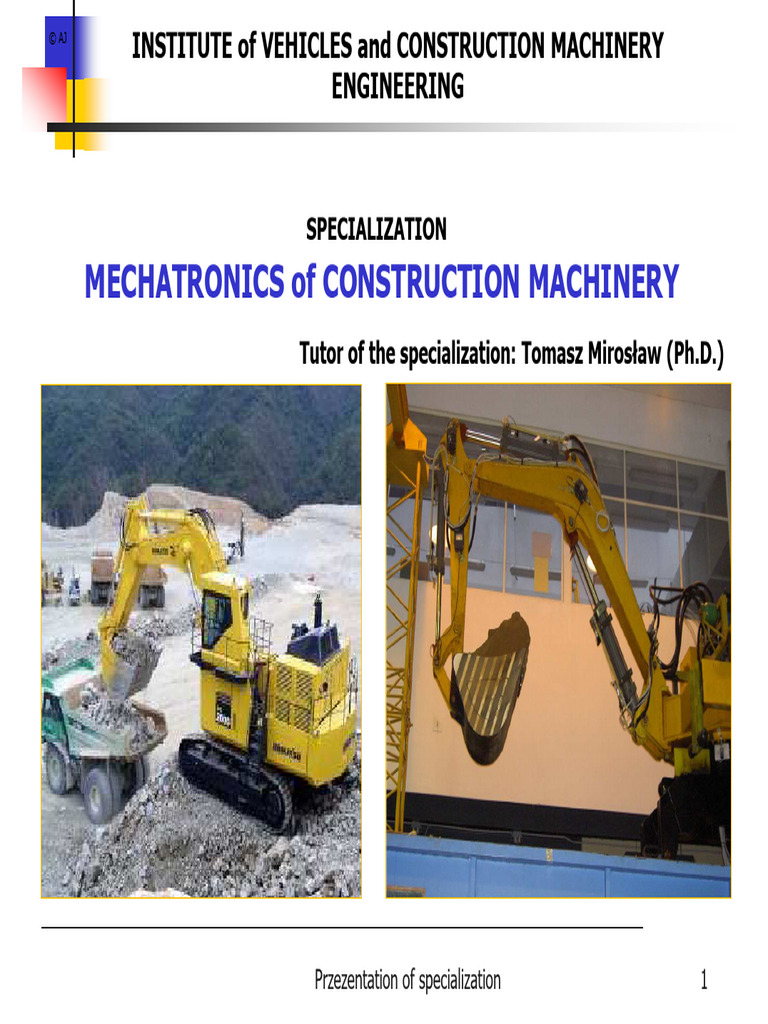 Mechatronics in Construction Machinery | PDF | Heavy Equipment ...