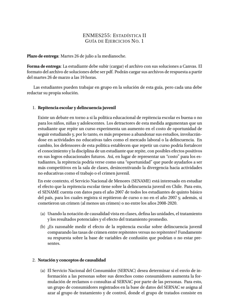 Gu¡a 1 - Causalidad | Descargar gratis PDF | Ensayo clínico | Medicina