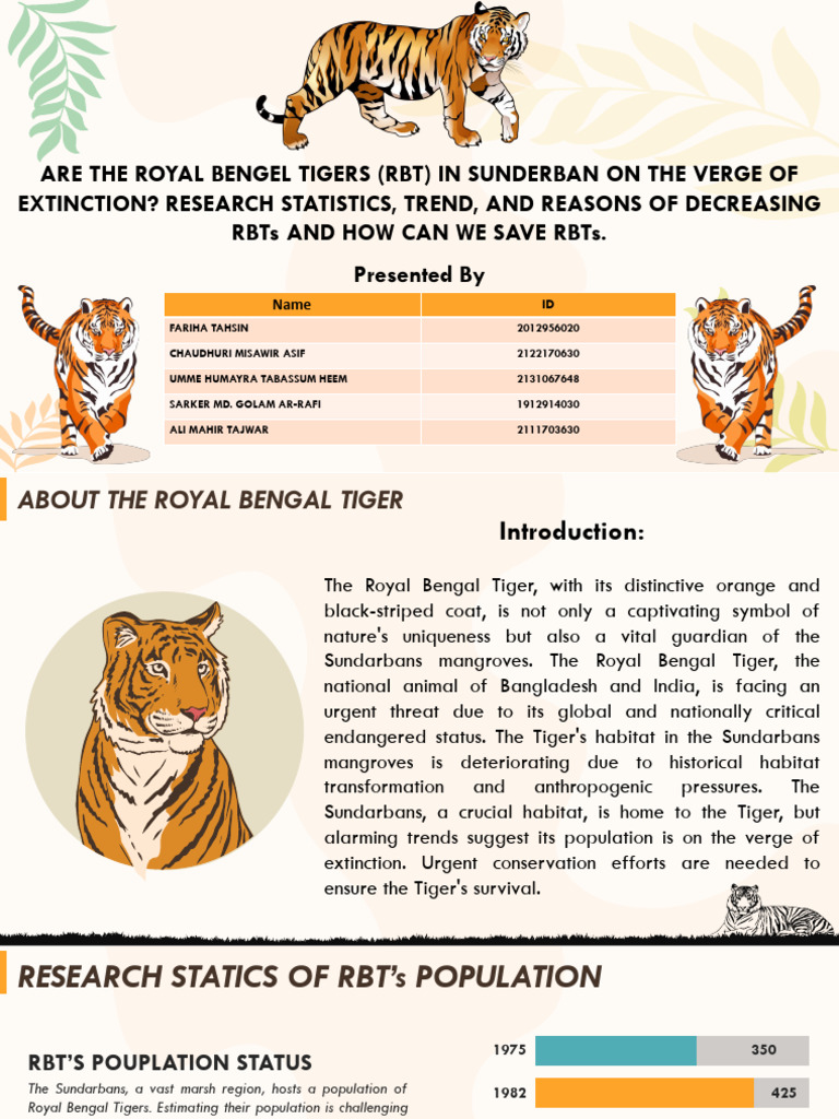 Tiger Population of Sundarbans Bangladesh. | PDF | Tiger | Habitat ...