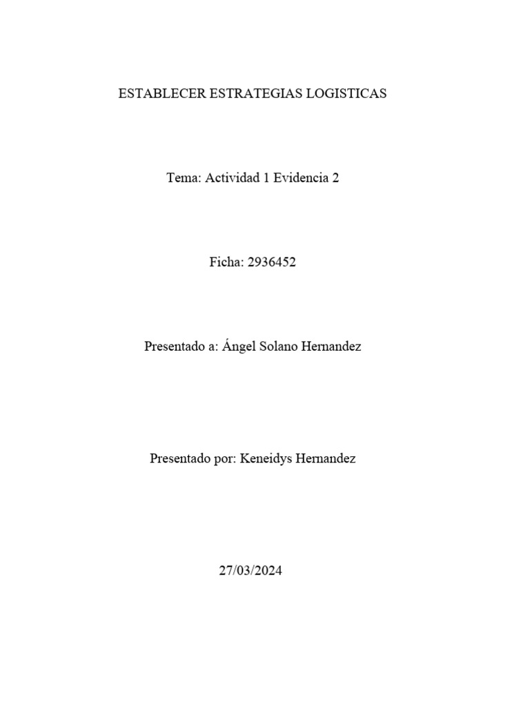 Actividad 1 - Evidencia 2 | Descargar gratis PDF | Calidad (comercial ...