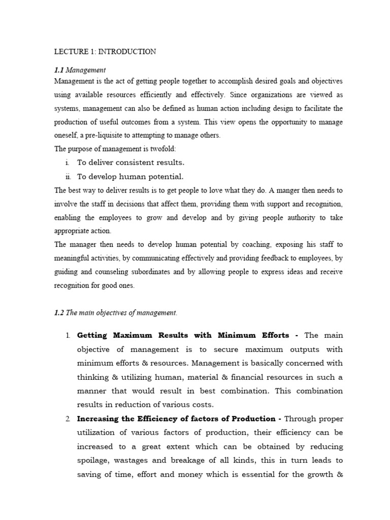 Lecture 1-1 | PDF | Employment | Goal