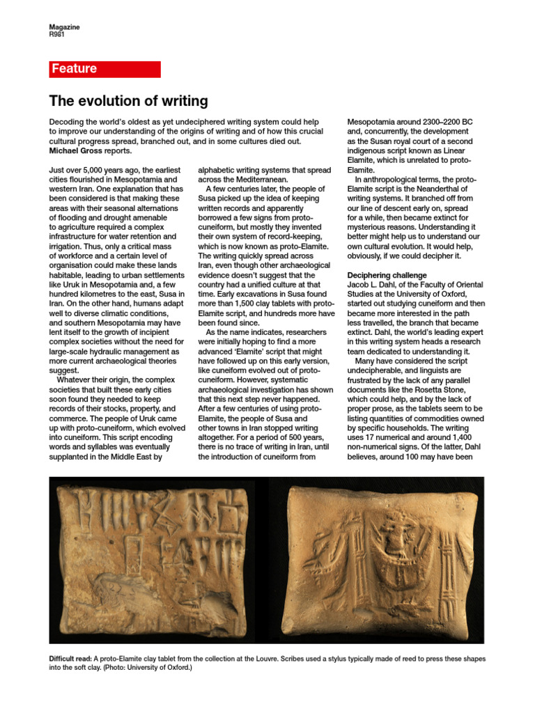 Decoding Proto-Elamite Writing System | PDF | Cuneiform | Writing