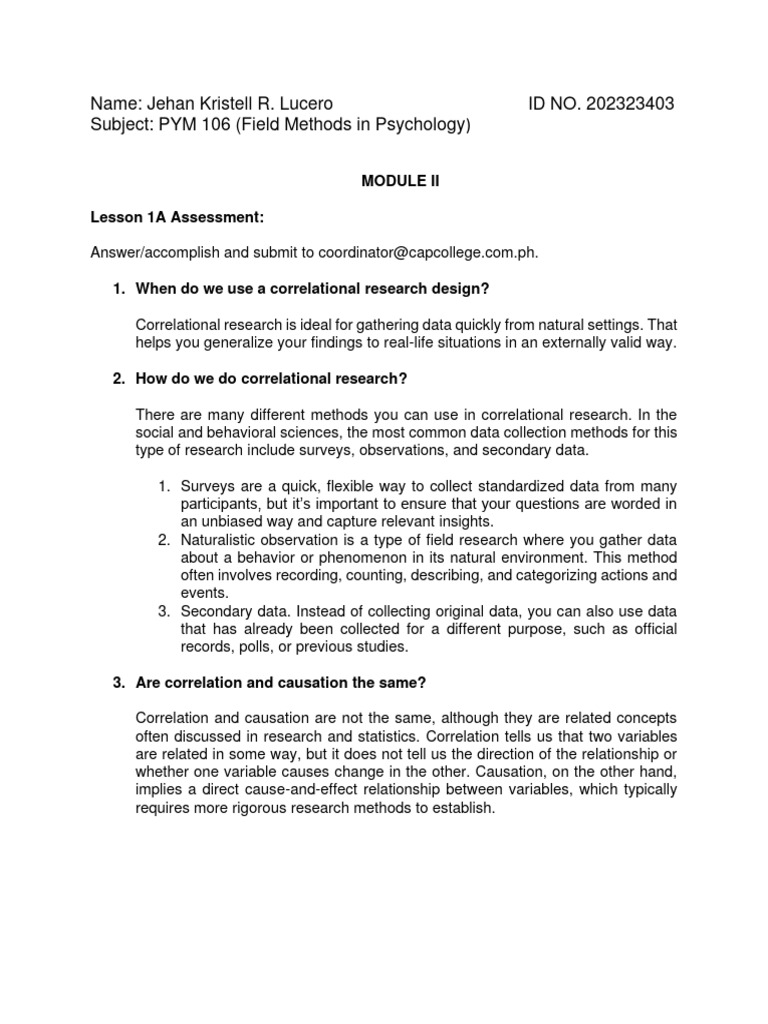 Module II | Download Free PDF | Experiment | Causality Module II | Download Free PDF | Experiment | Causality