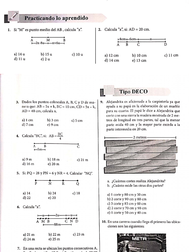 6 - Tema 1 - Segmentos - Tarea - Geometria - Circulo I | PDF