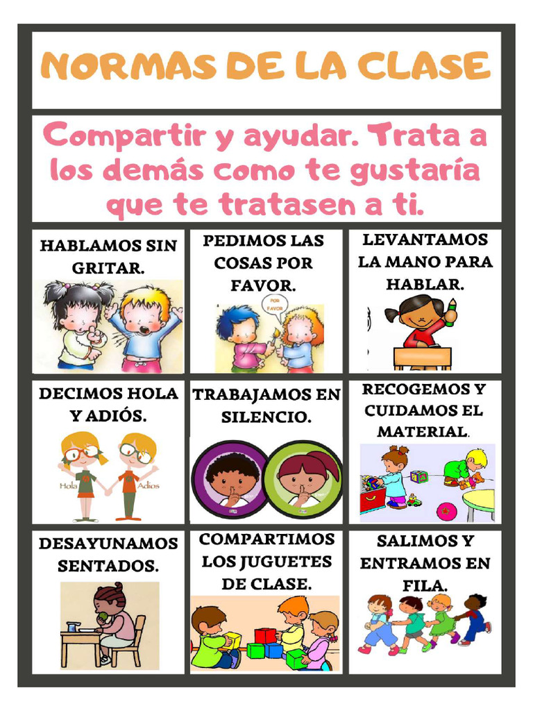 NORMAS DE CLASE DE INFANTIL | PDF